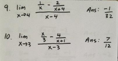 Evaluating Limits Algebraically
